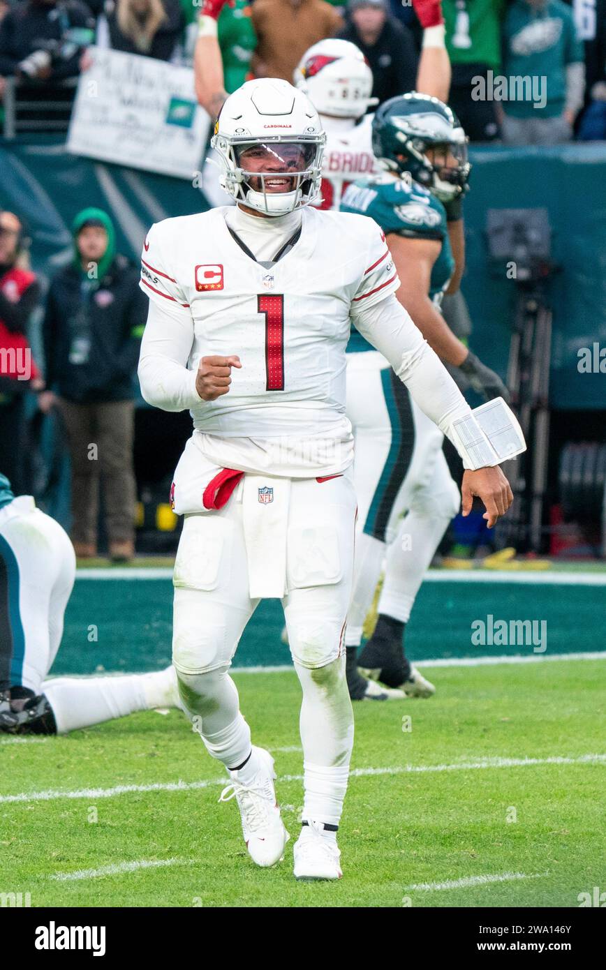 Arizona Cardinals quarterback Kyler Murray (1) reacts to the touchdown ...