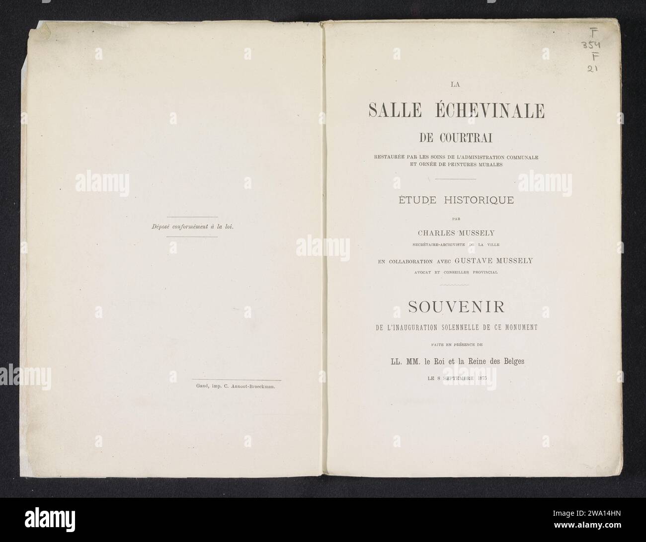 The Salle Alderman of Courtrai restored by the care of the municipal ...