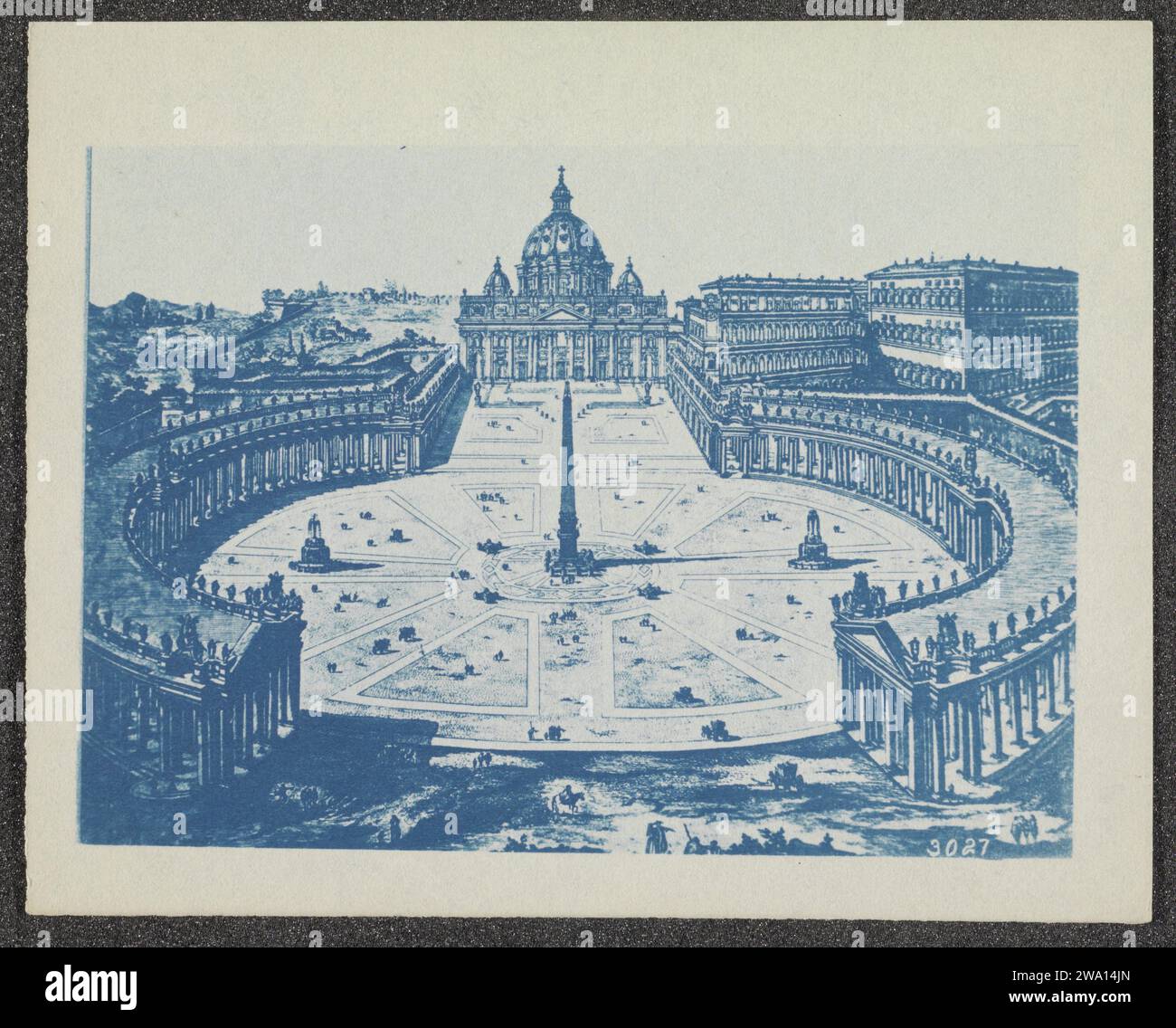 Photo production of a print with a face on St. Peter's Basilica and ...