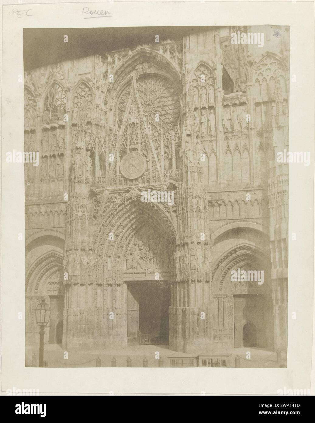 Westportal of the Cathedral Van Rouen, Emile Pecarrère, 1852 photograph ...