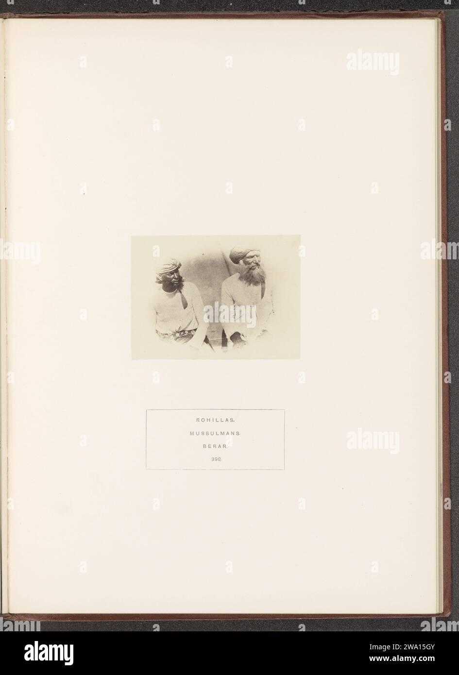 Portrait of two unknown Rohilla men from Berar, 1862 photograph Berar ...