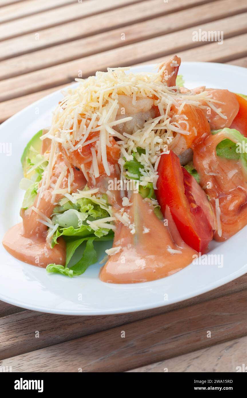 Avocado Cocktail Salad made from a mixture of several fruits with ...