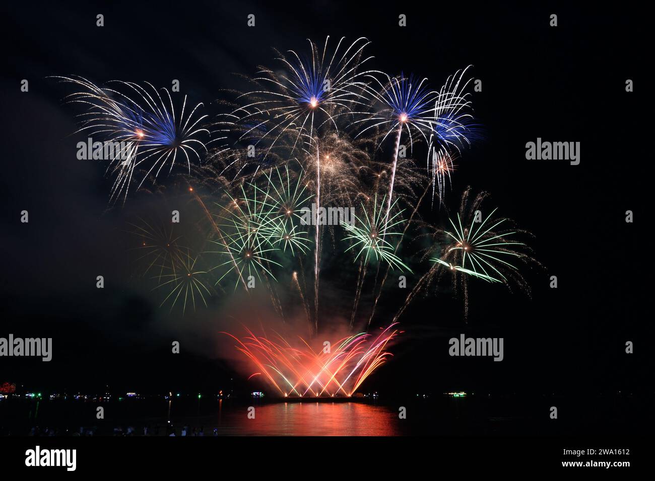 Pattaya, Thailand. 1st Jan, 2024. Fireworks in celebration of the New ...