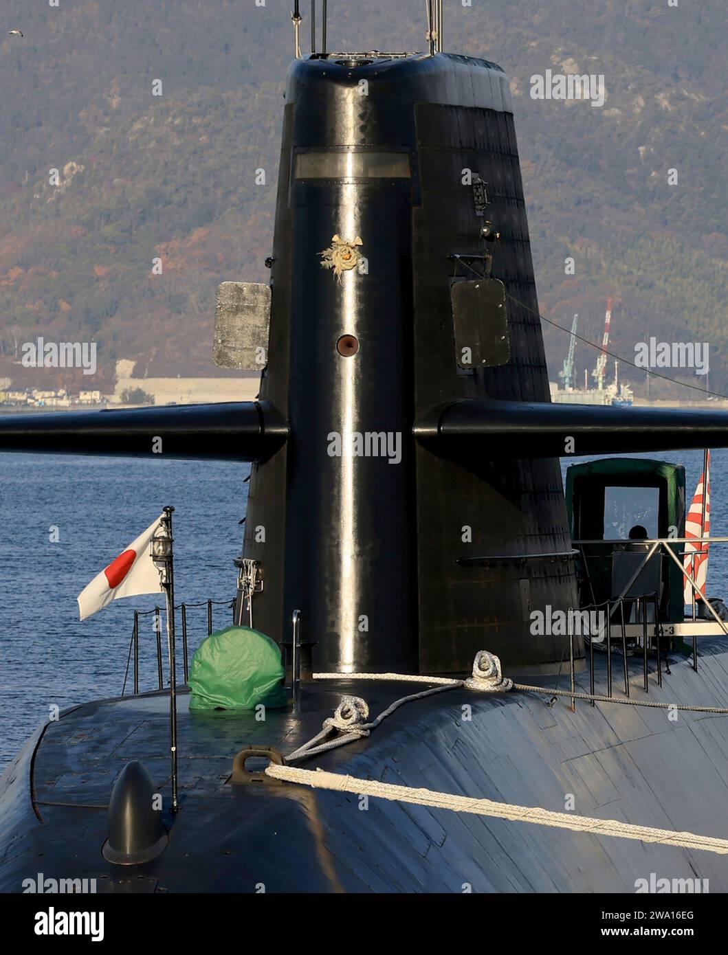 A submarine of Japan Maritime Self Defense Forces (JMSDF) with a New ...