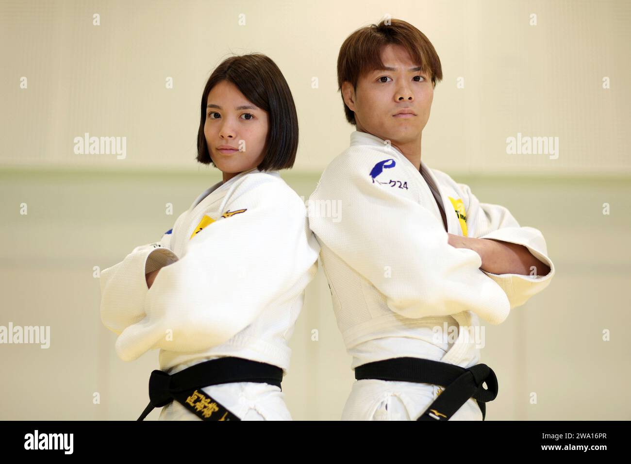 Uta Abe(L) and her brother Hifumi Abe, both Judo Olympic gold medalists ...