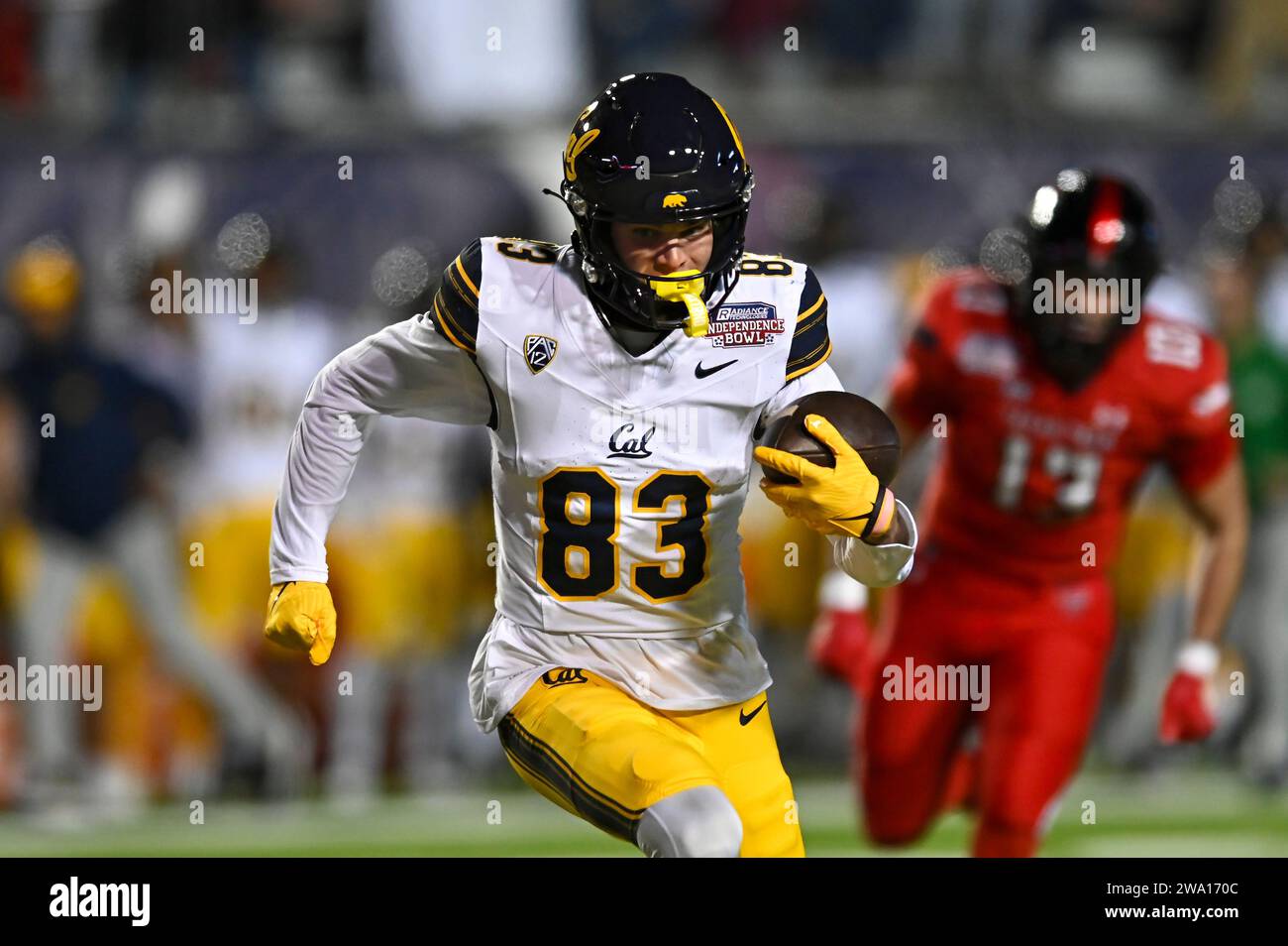 December 16, 2023: California wide receiver Trond Grizzell (83) runs ...