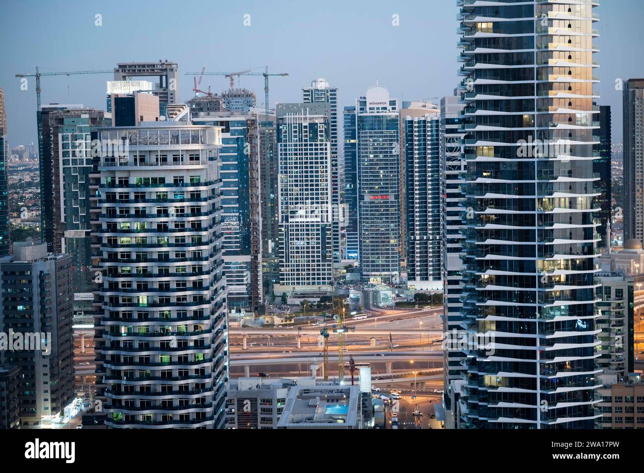 Dubai, United Arab Emirates. 31st Dec, 2023. The Jumeriah Lake Towers ...