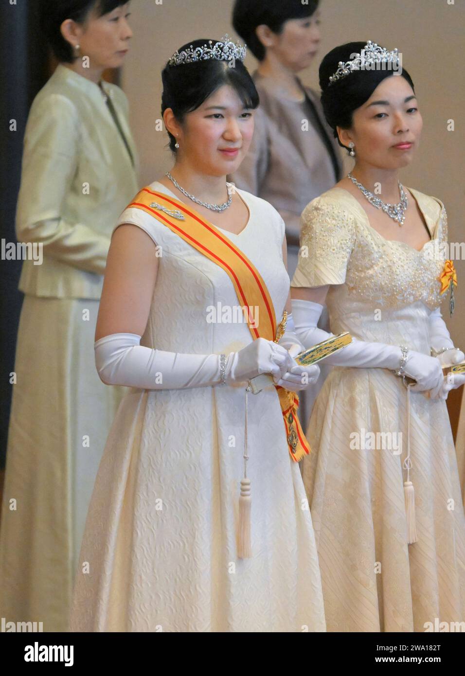 Japan's Prince Aiko and Princess Akiko of Mikasa wearing tiaras attend ...