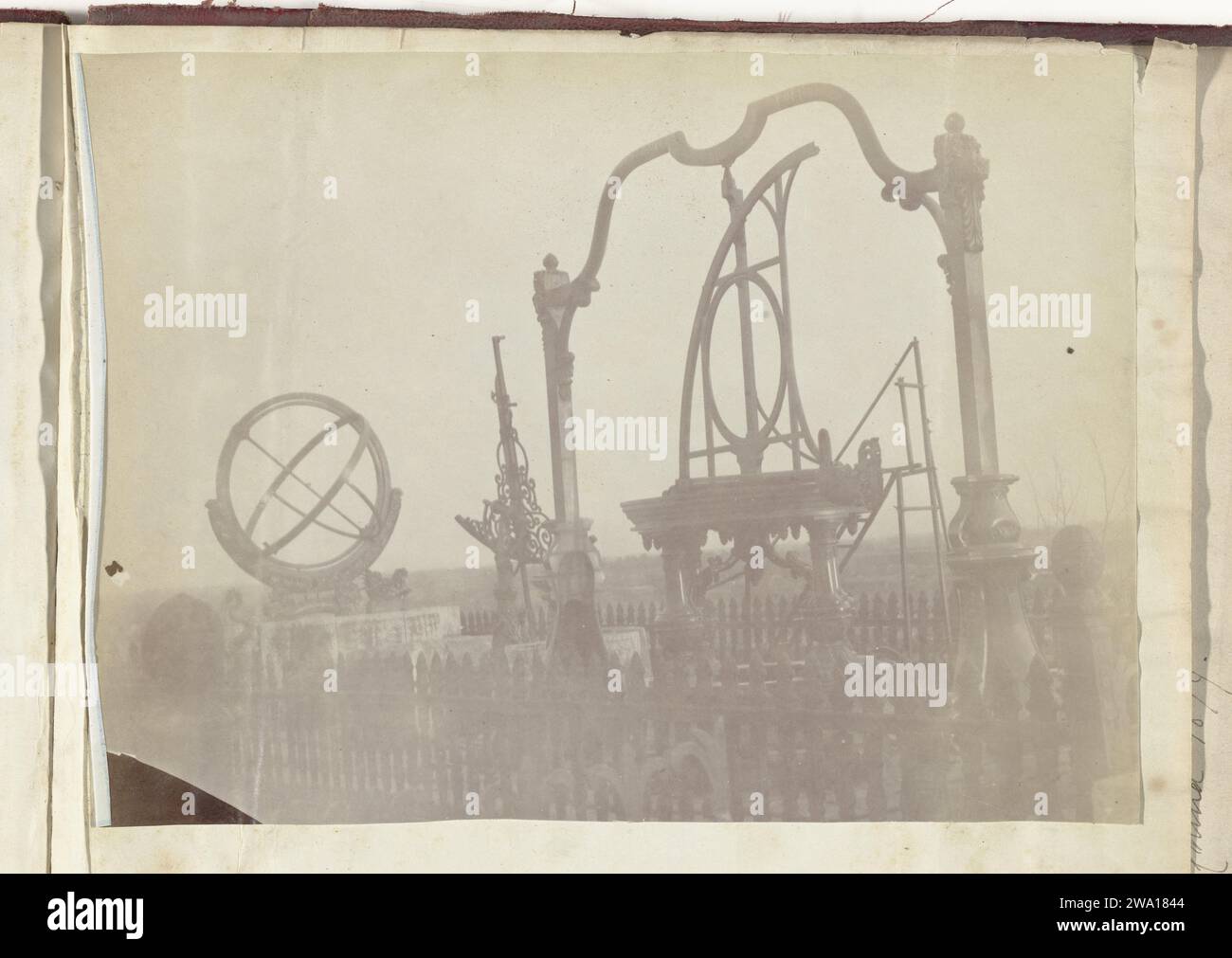 Astronomical instruments at the old observatory of Beijing, c. 1879 - c ...