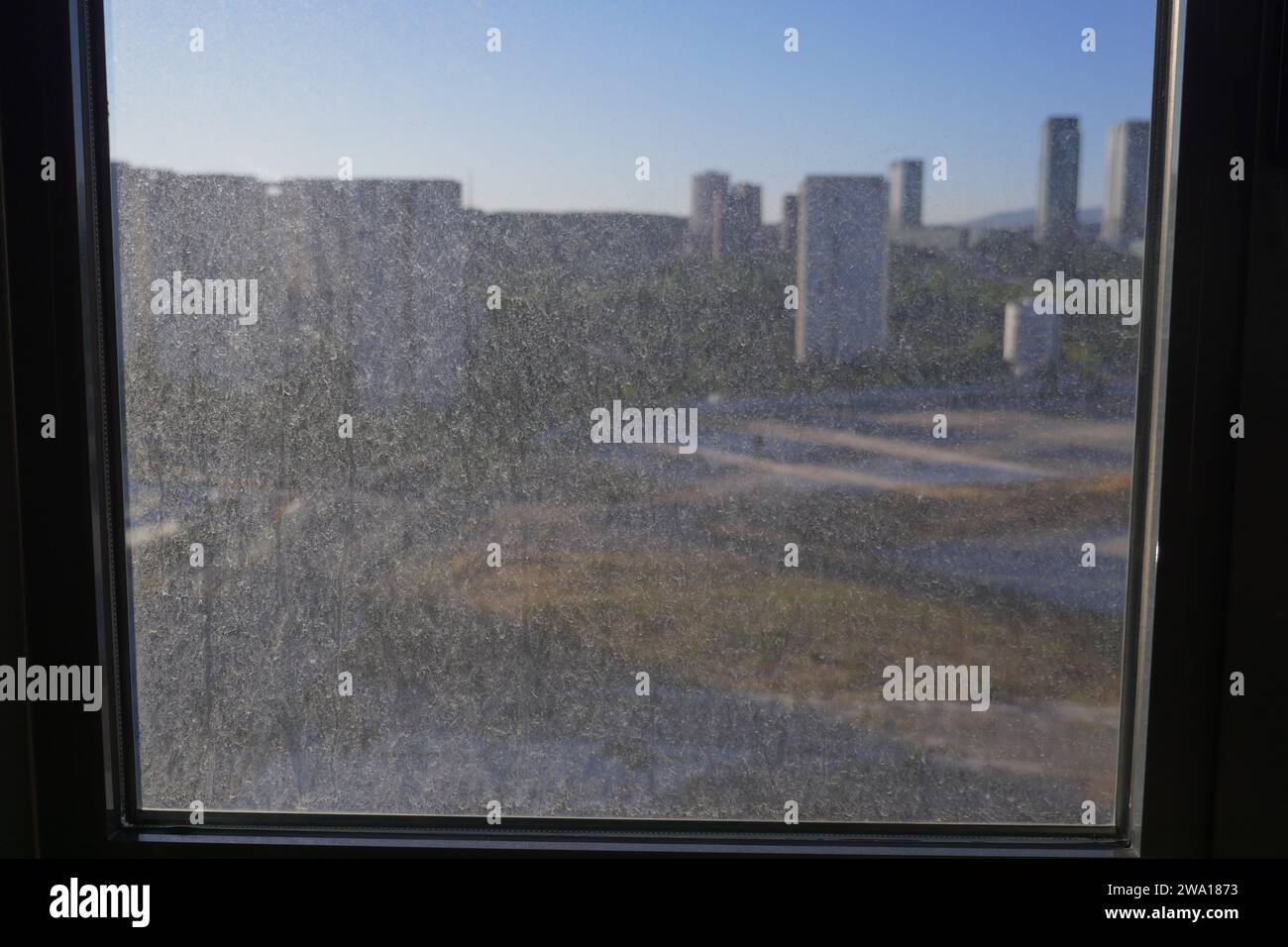 dusty on the glass of window texture, dirty background Stock Photo - Alamy