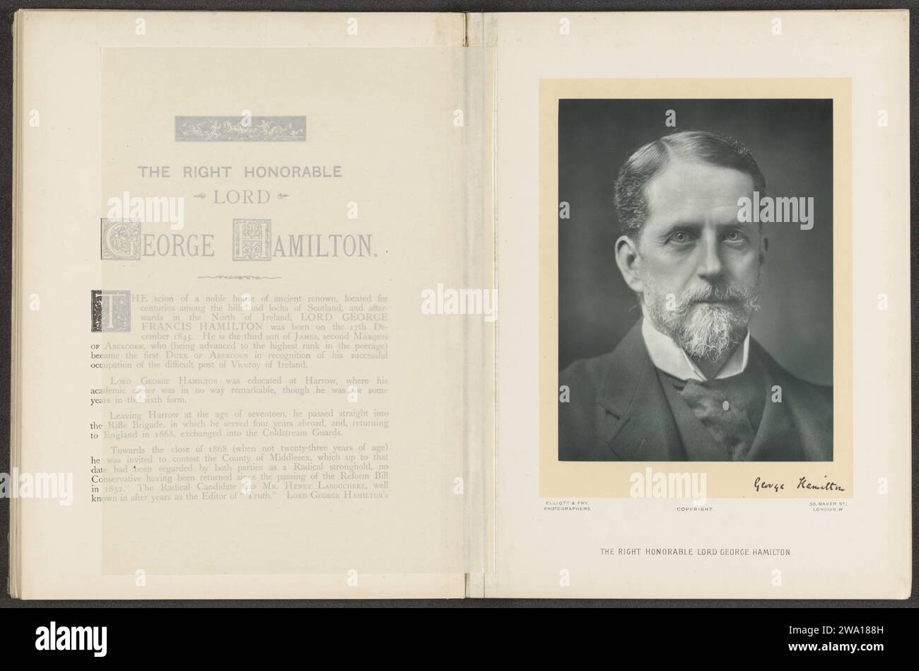 The right honorable Lord George Hamilton, Elliott & Fry, c. 1893 - c ...