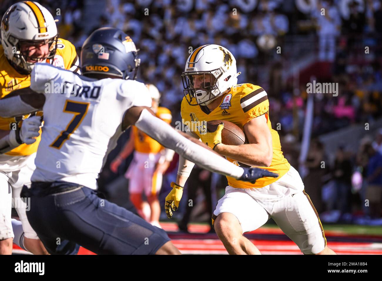 Wyoming Cowboys wide receiver Wyatt Wieland (11) runs for a first down ...