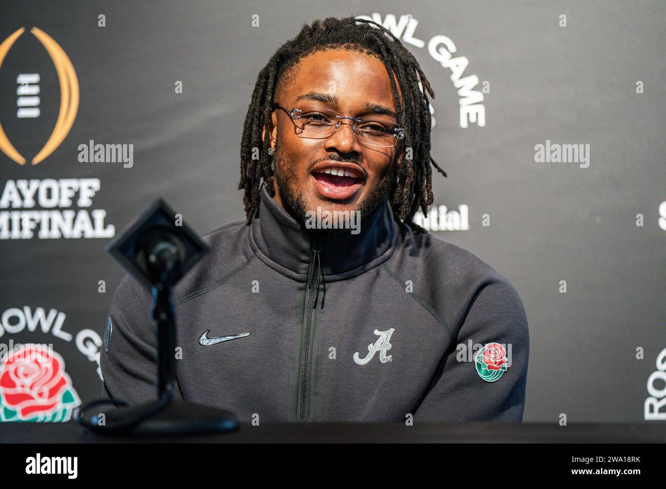 Alabama Crimson Tide linebacker Dallas Turner during the Rose Bowl ...