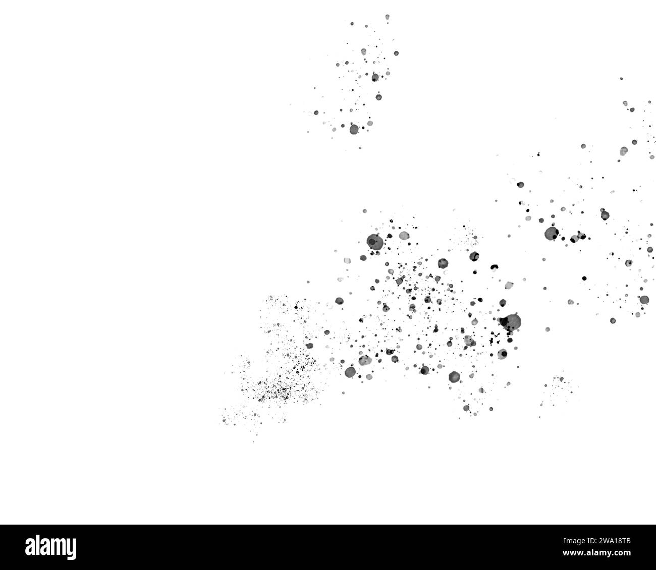 Abstract ink splatter on white background Stock Photo - Alamy