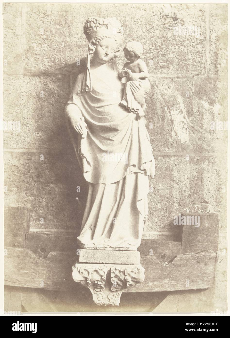 Sculpture by Maria with Kind aan Notre-Dame, Paris, 1853 photograph ...