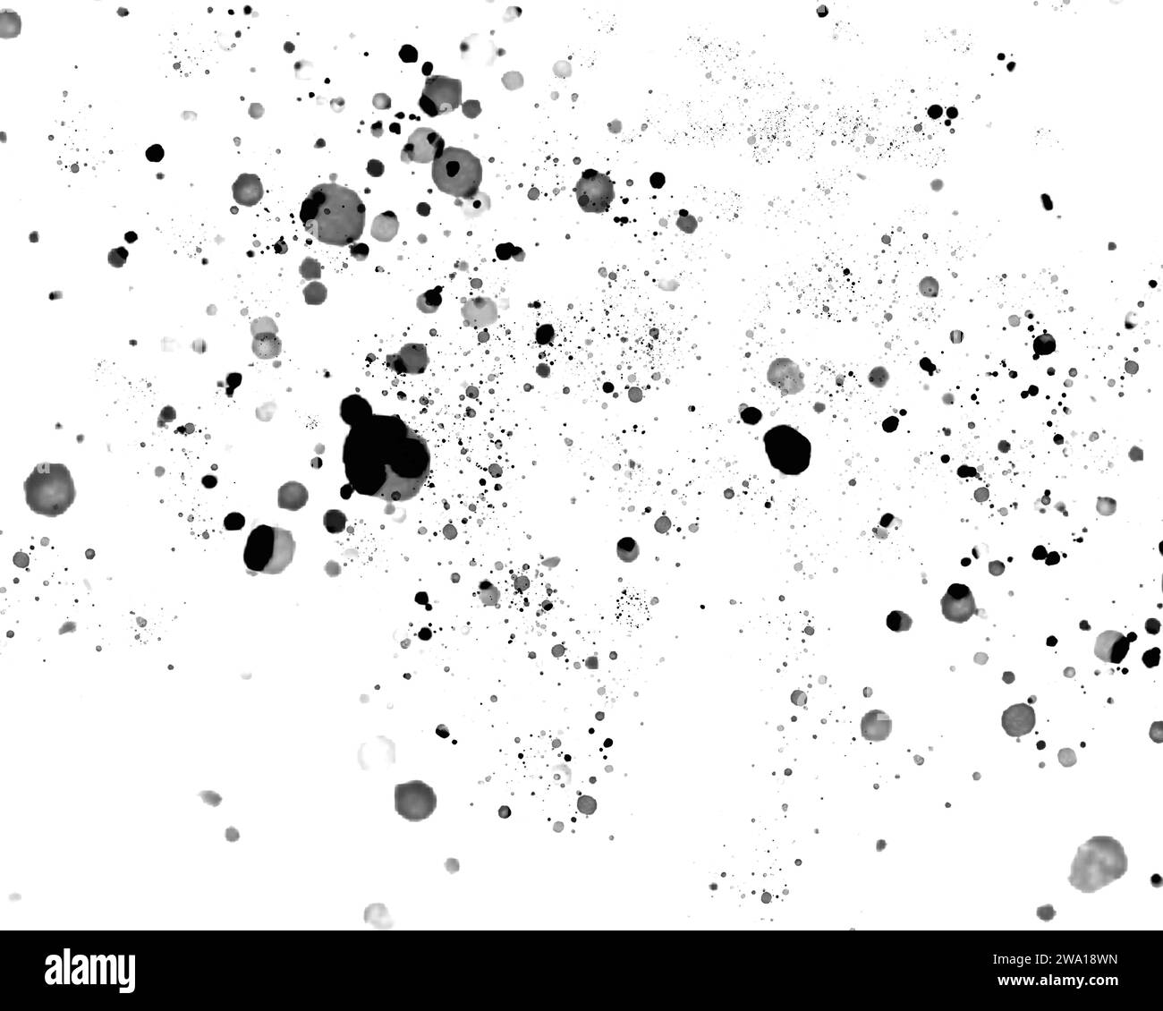 Abstract ink splatter on white background Stock Photo - Alamy