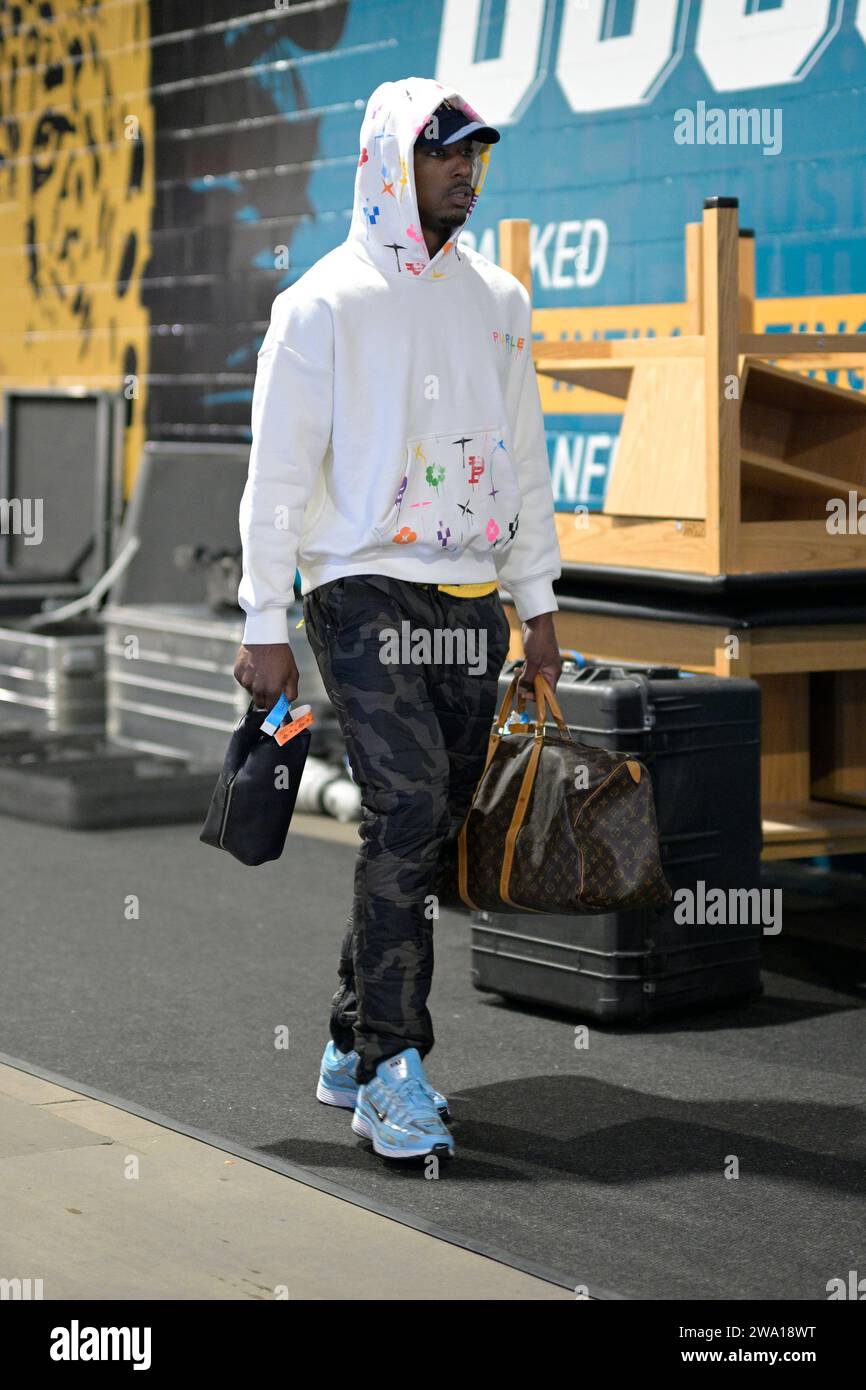 Carolina Panthers wide receiver Mike Strachan arrives to the stadium ...