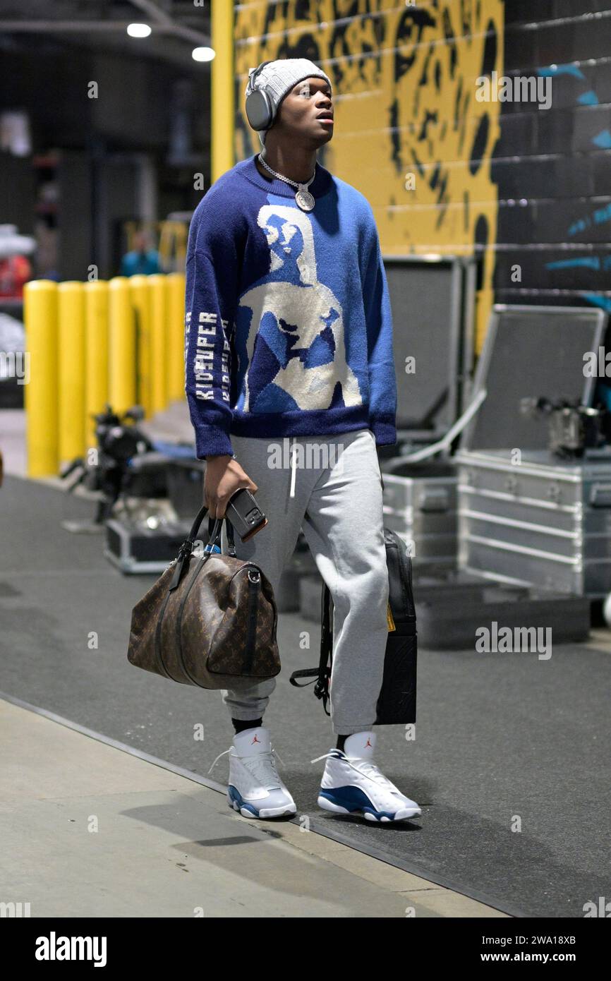 Carolina Panthers wide receiver DJ Chark Jr. arrives to the stadium ...