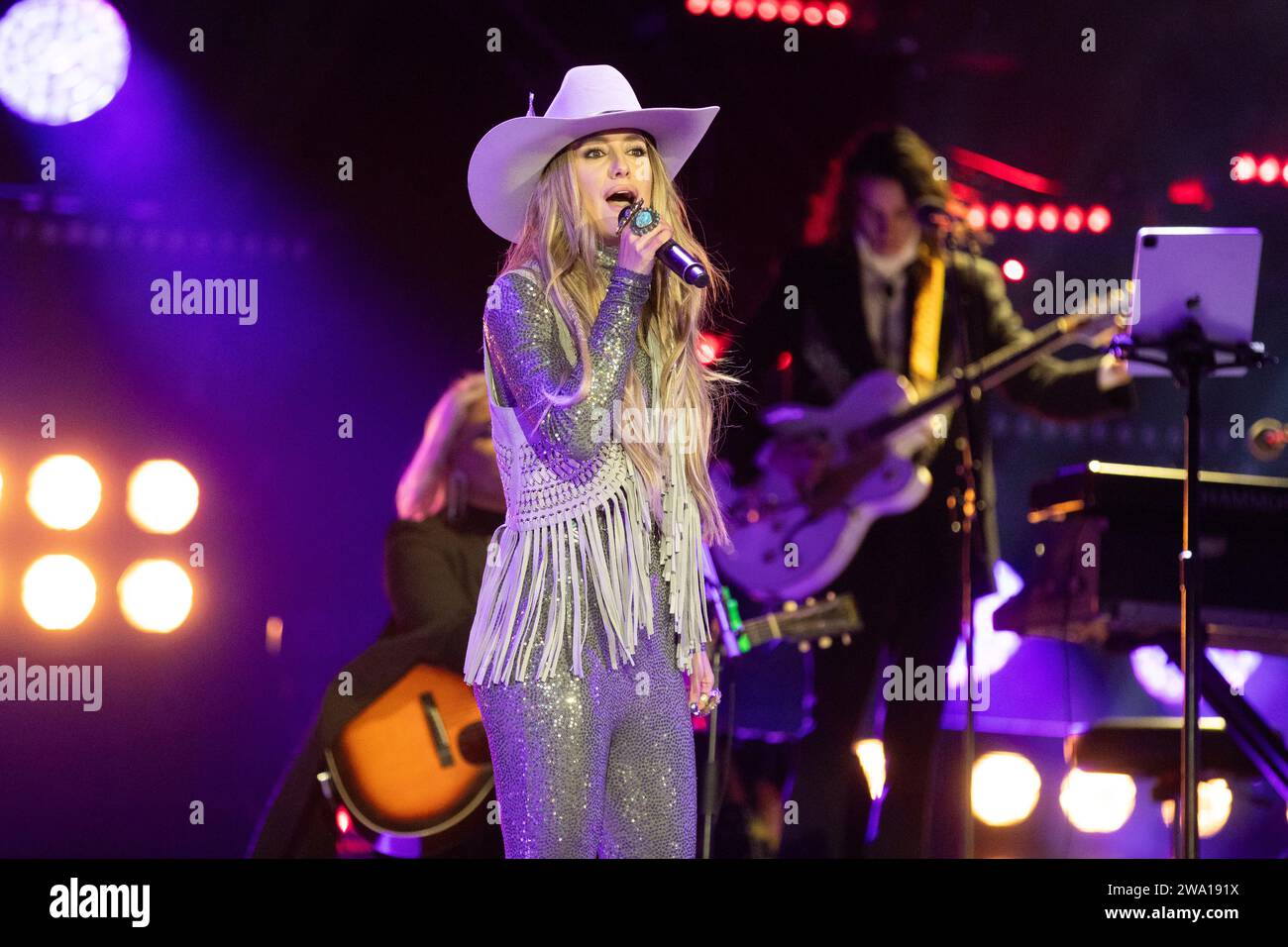 Nashville, USA. 31st Dec, 2023. Lainey Wilson performs at Jack Daniel's ...
