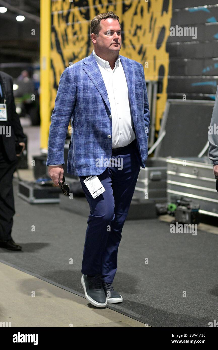 Carolina Panthers general manager Scott Fitterer arrives to the stadium ...
