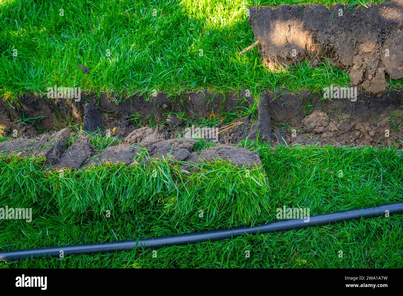 Self-installation of irrigation with a retractable sprinkler in the ...