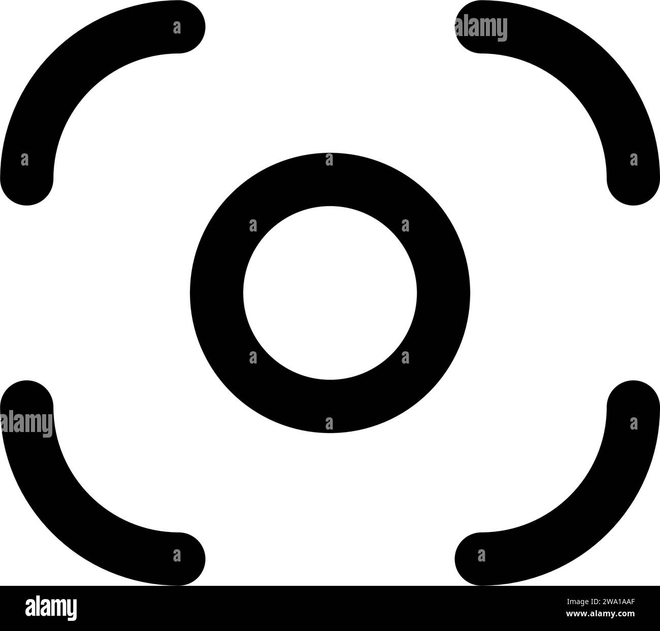 Screenshot icon. Capture symbol. Scan QR code line icon. Center focus symbol. Screen shot and ...