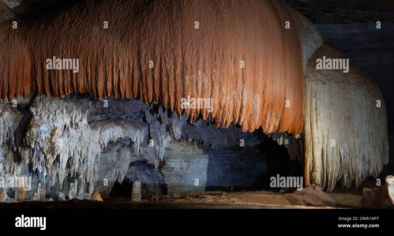 Majestic Stalactite Formations Inside Ancient Cave Stock Photo - Alamy