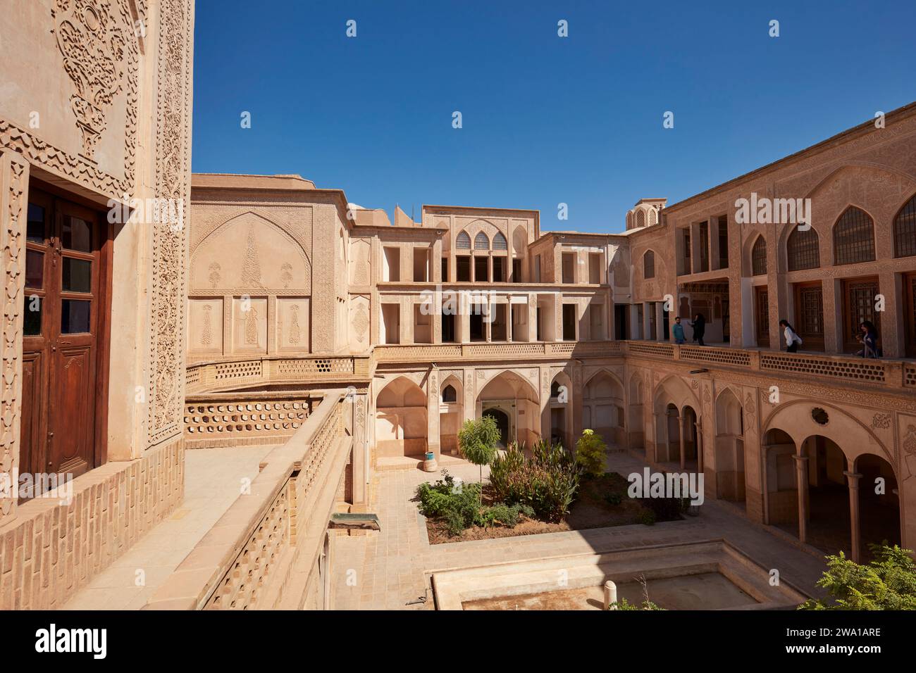View from the upper floor terrace in the Abbasi House, traditional rich ...