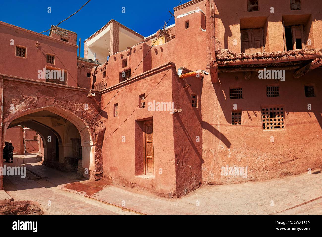 Traditional houses in the historical village of Abyaneh, Natanz County ...
