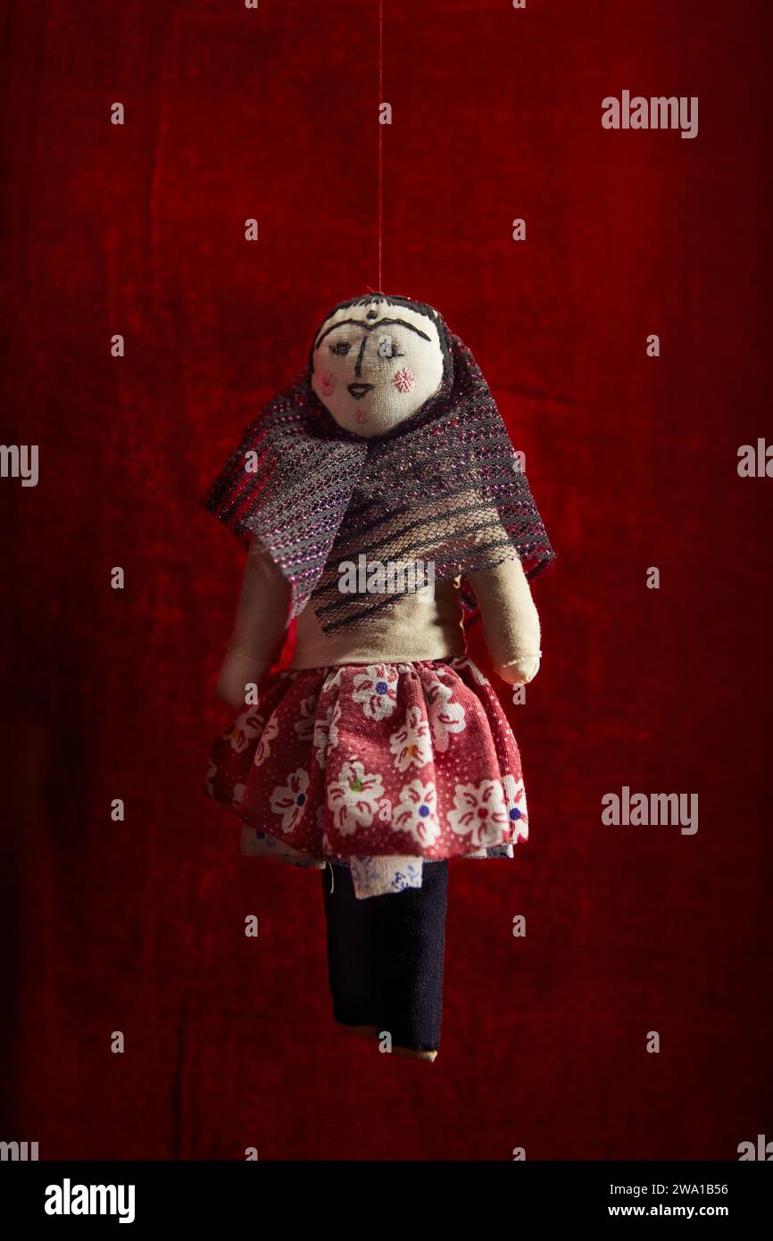 19th century Persian puppet from Nain, representing a female character ...