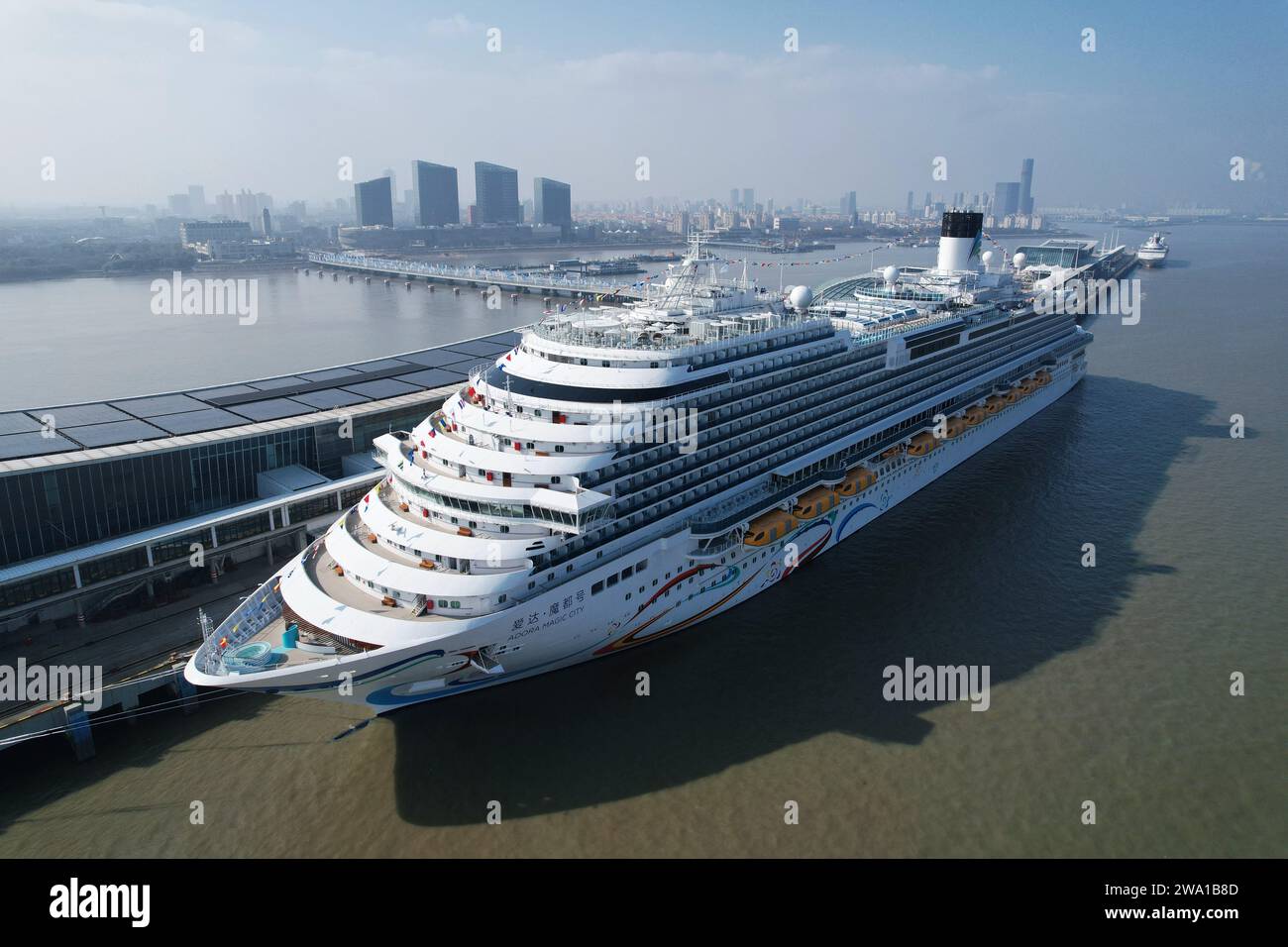 SHANGHAI, CHINA - JANUARY 1, 2024 - Adora Cruises, the first Chinese-made large cruise ship ...