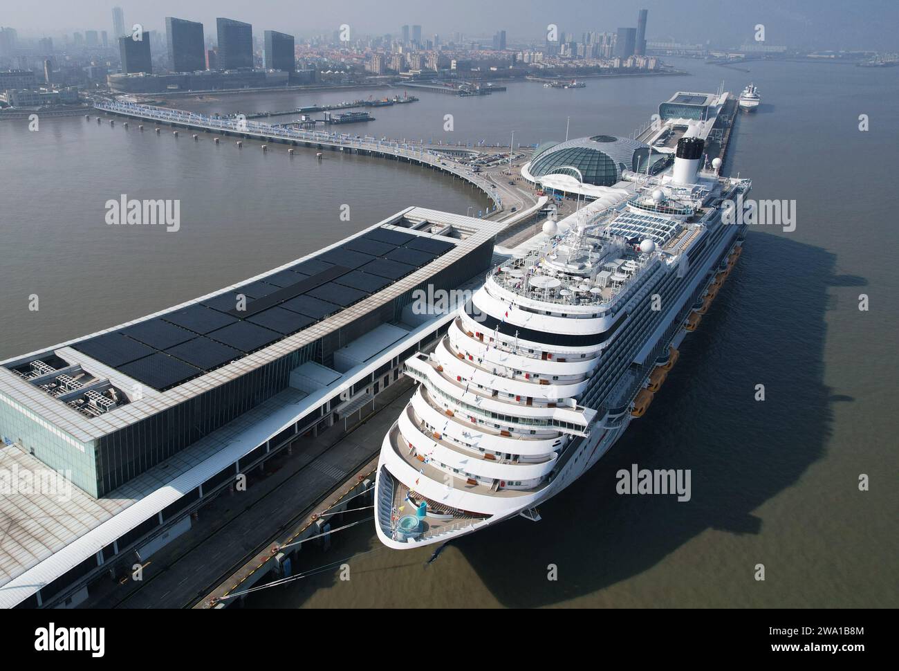 SHANGHAI, CHINA - JANUARY 1, 2024 - Adora Cruises, the first Chinese-made large cruise ship ...