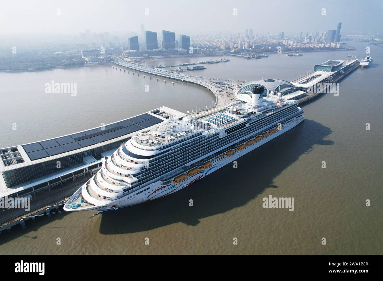 SHANGHAI, CHINA - JANUARY 1, 2024 - Adora Cruises, the first Chinese-made large cruise ship ...