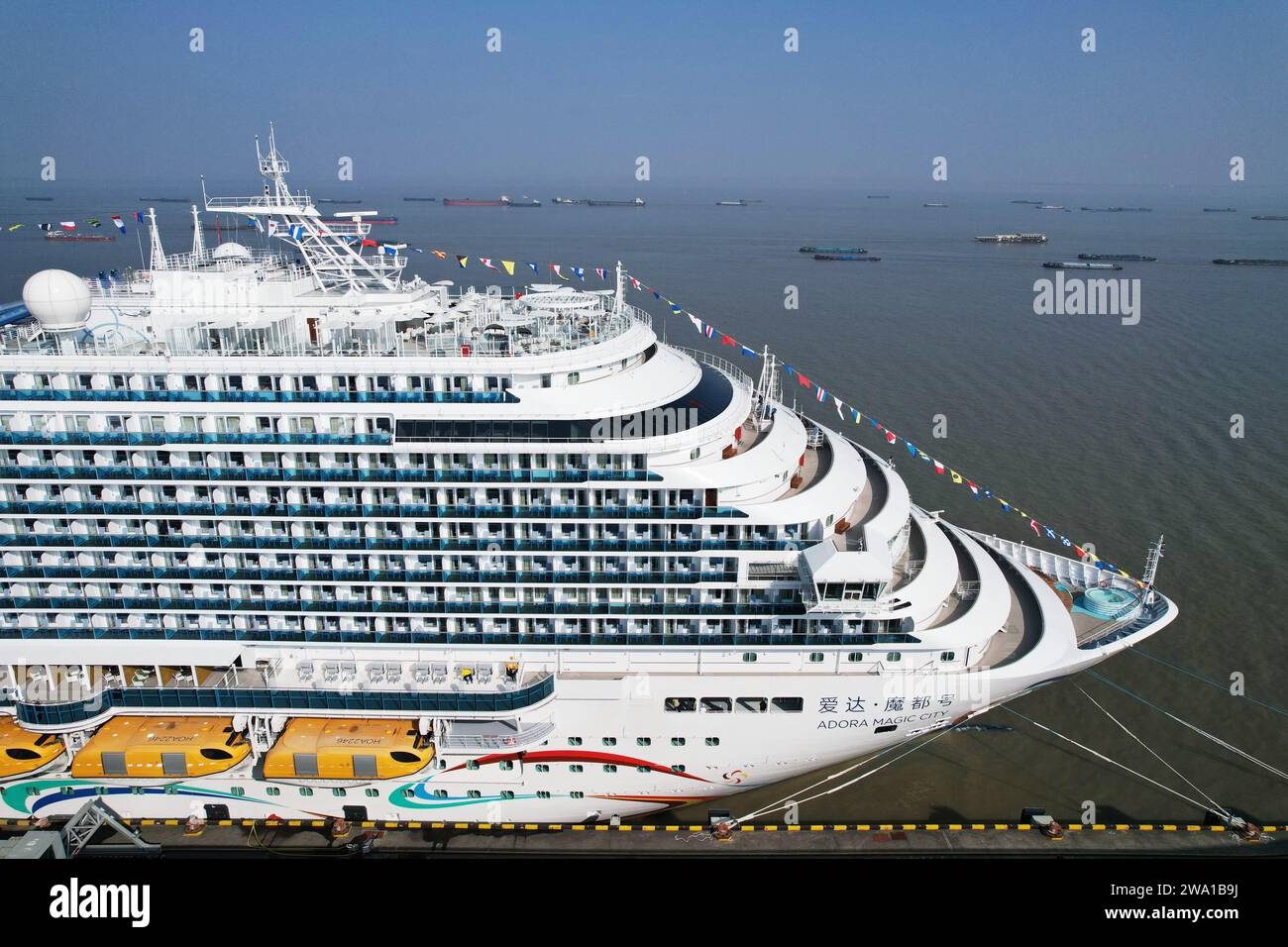 SHANGHAI, CHINA - JANUARY 1, 2024 - Adora Cruises, the first Chinese ...