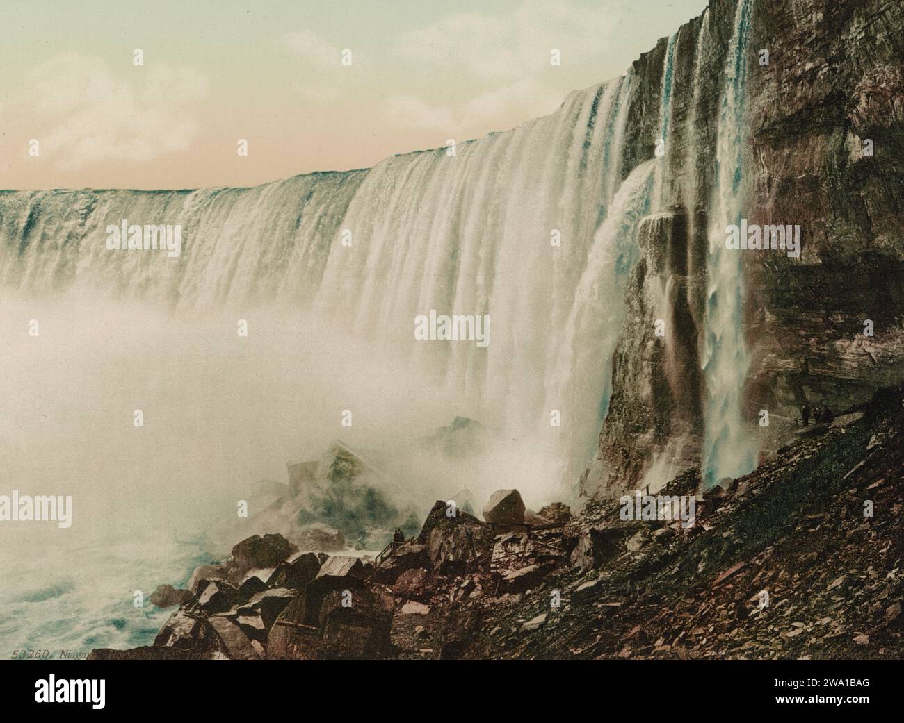 Horseshoe Falls from Table Rock, Niagara Falls, New York 1898 Stock ...