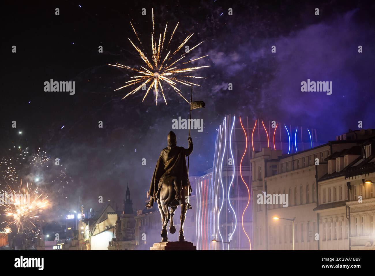Prague, Czech Republic. 01st Jan, 2024. New Year's Eve celebrations on ...