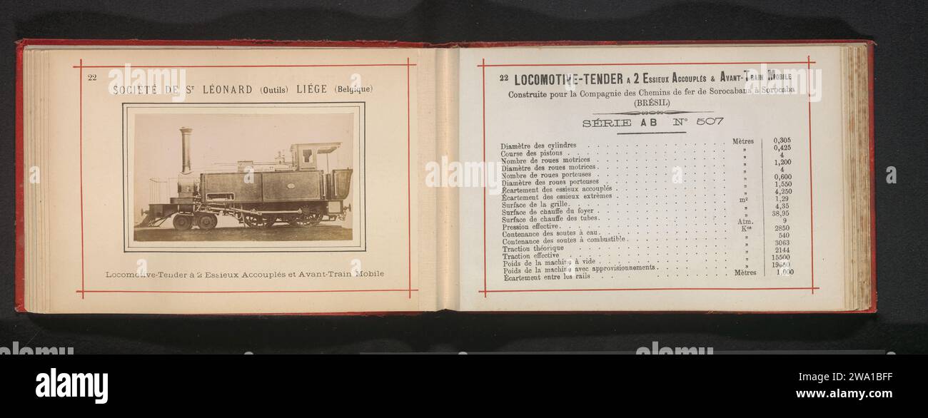 Tender locomotive with two linked axles and movable Vooroinde, Joseph ...