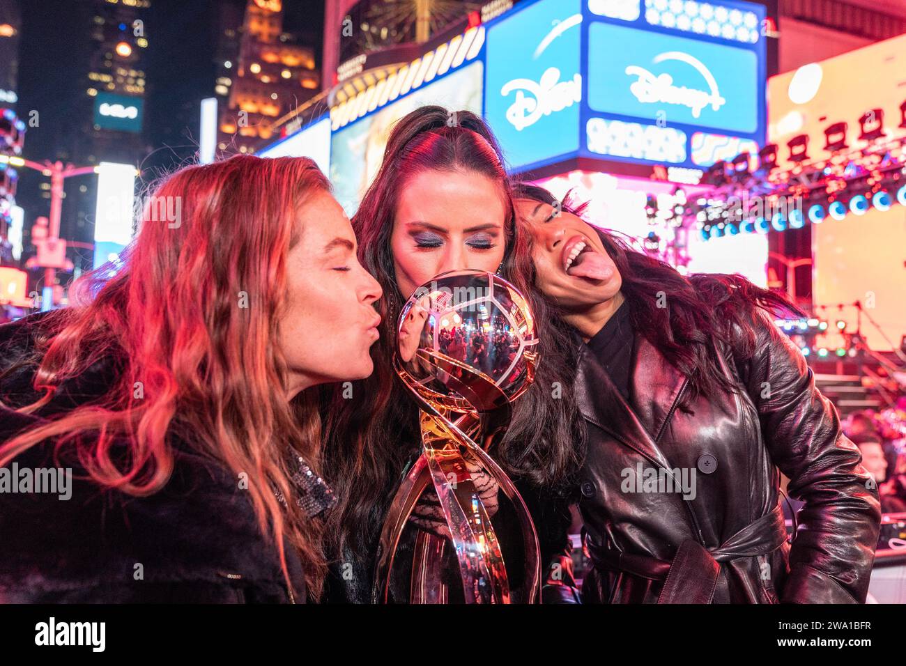 New York, United States. 31st Dec, 2023. Gotham FC players Kelley O ...