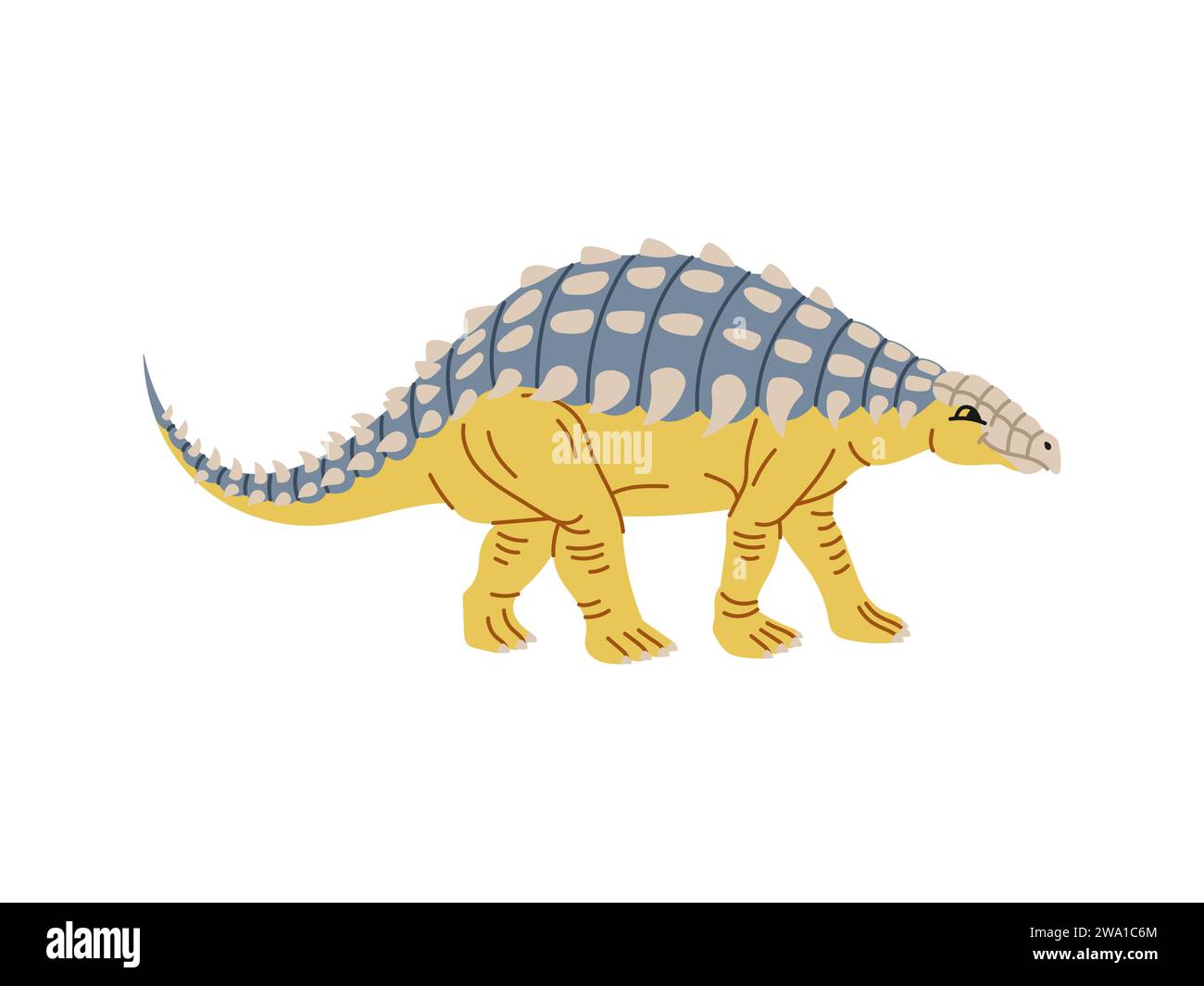 Cartoon dinosaur, Panoplosaurus reptile character for kids dino extinct ...