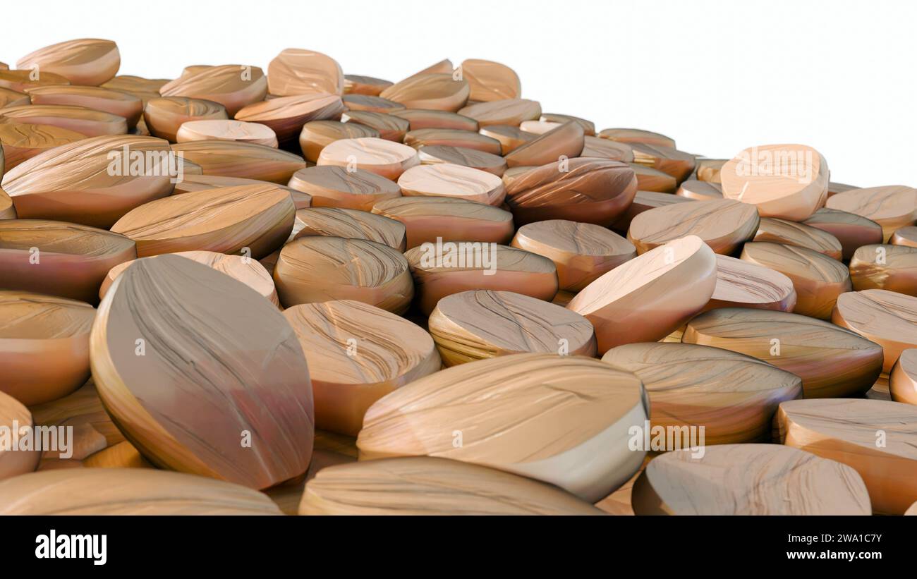 3d rendering close up of barley nuts isolated in the background Stock ...