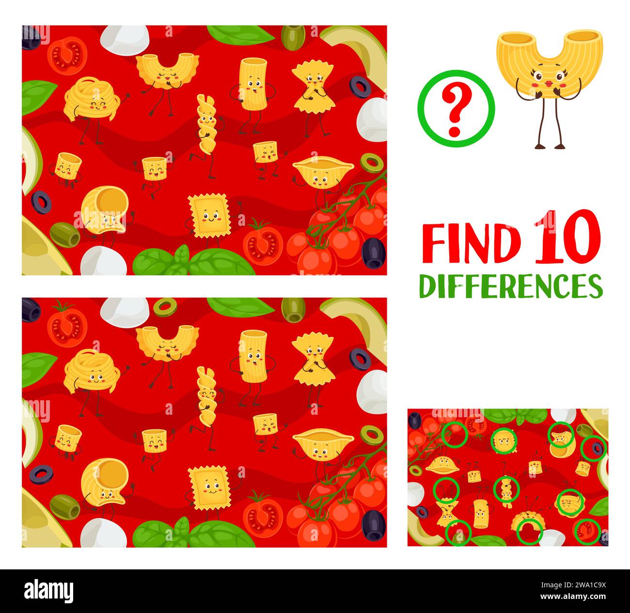 Child tomato pasta Stock Vector Images - Alamy