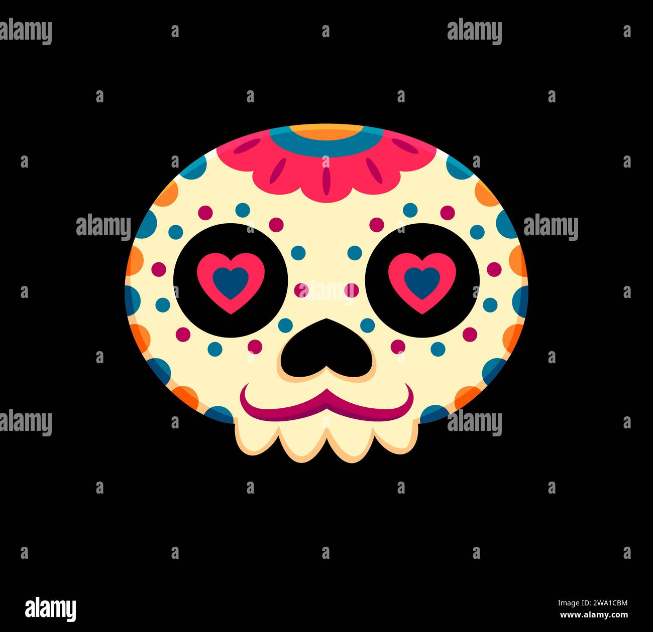 Day of the Dead Mexican sugar skull. Mexican Dia de Los Muertos death ...