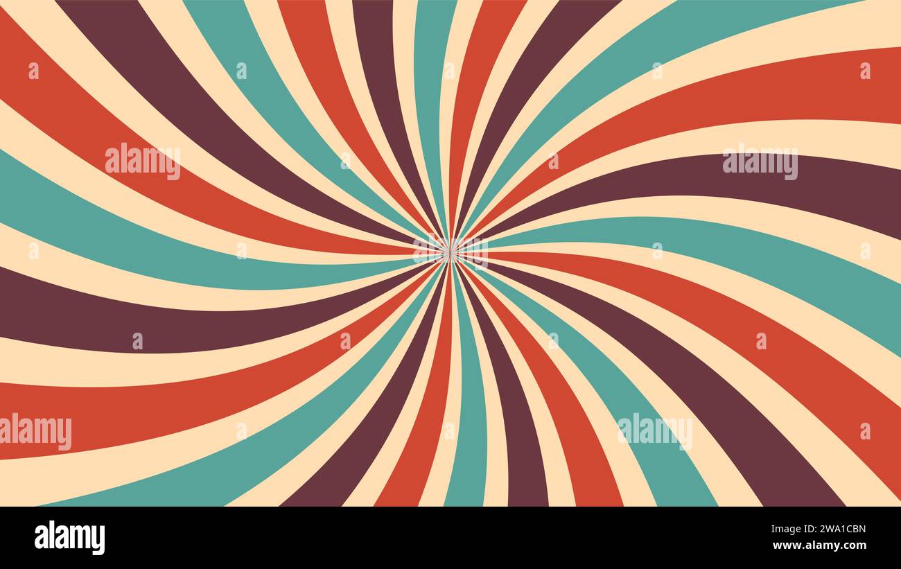 Vintage carnival sunburst rays background. Vector symmetrical pattern, retro sunlight layout ...