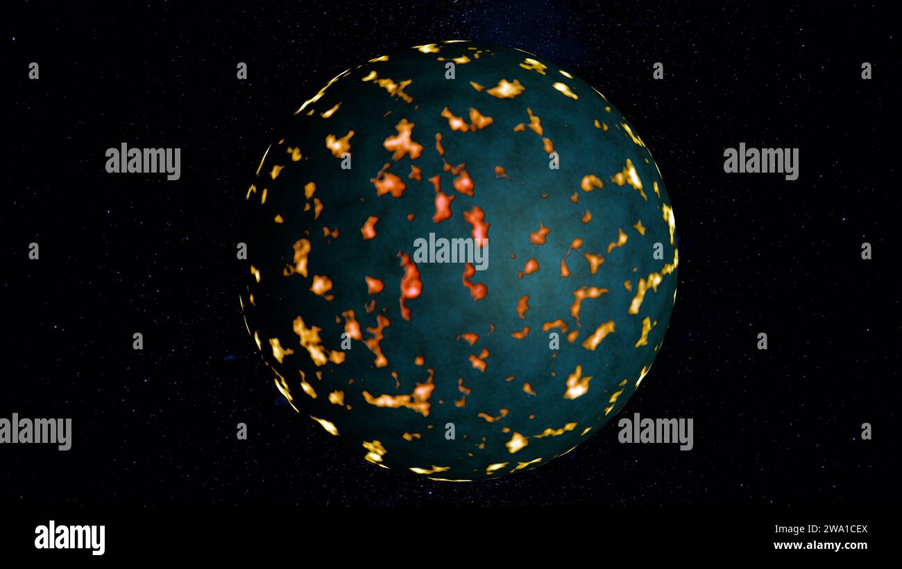 3d rendering 55 Cancri e or 55 Cnc e, or Janssen is an exoplanet in the ...