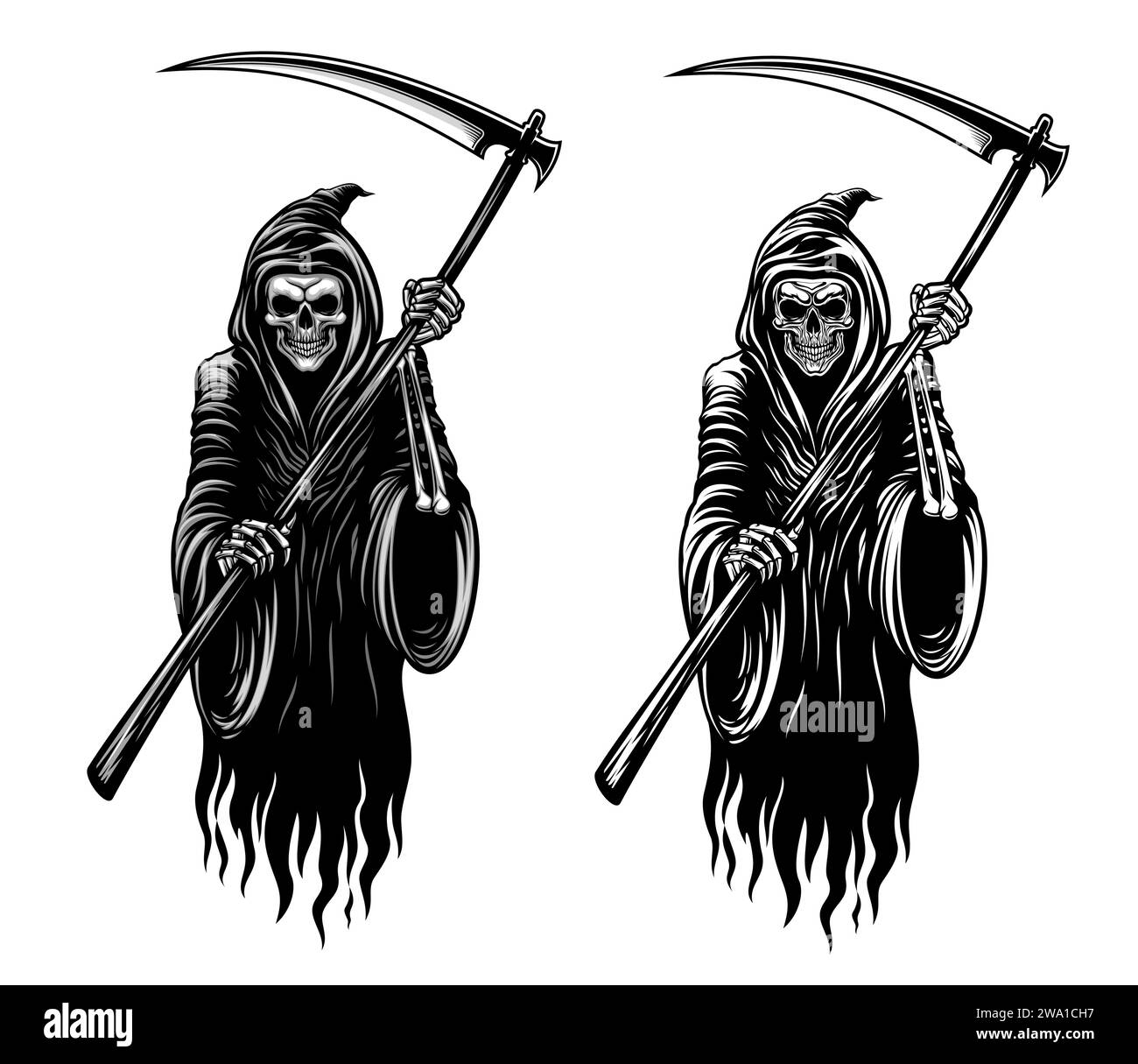 Grim reaper logo hi-res stock photography and images - Alamy