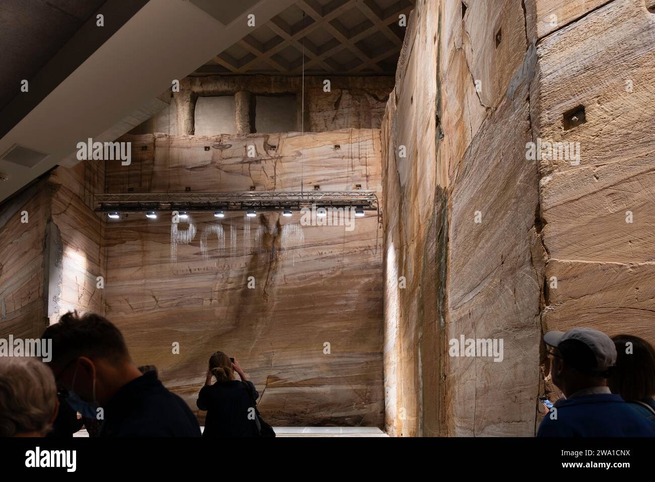 Art installation named Bit.Fall by Julius Popp, a waterfall creating a ...