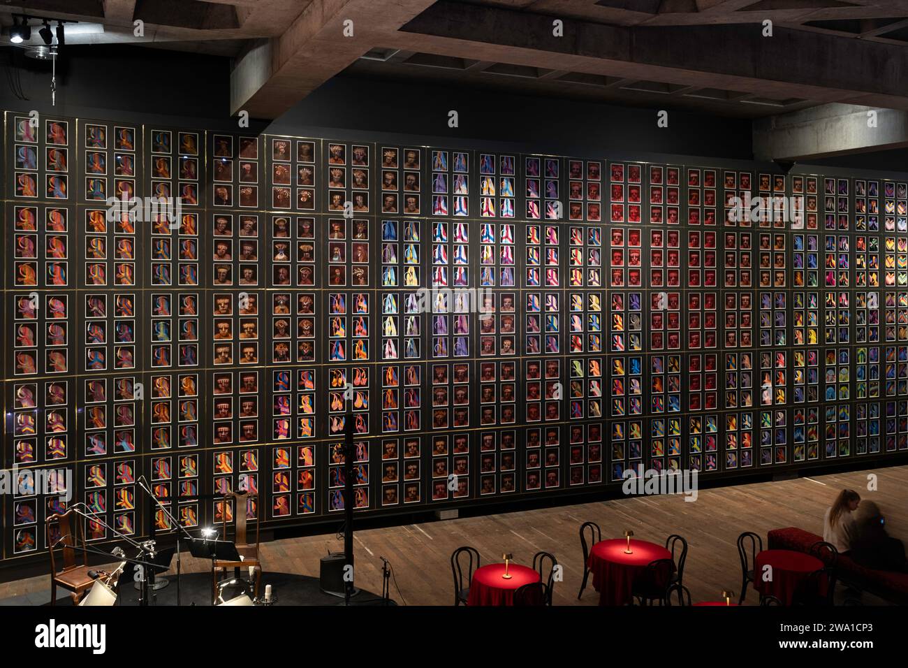 Sidney Nolan's Snake, a giant Rainbow Serpent mural made of 1,620 ...