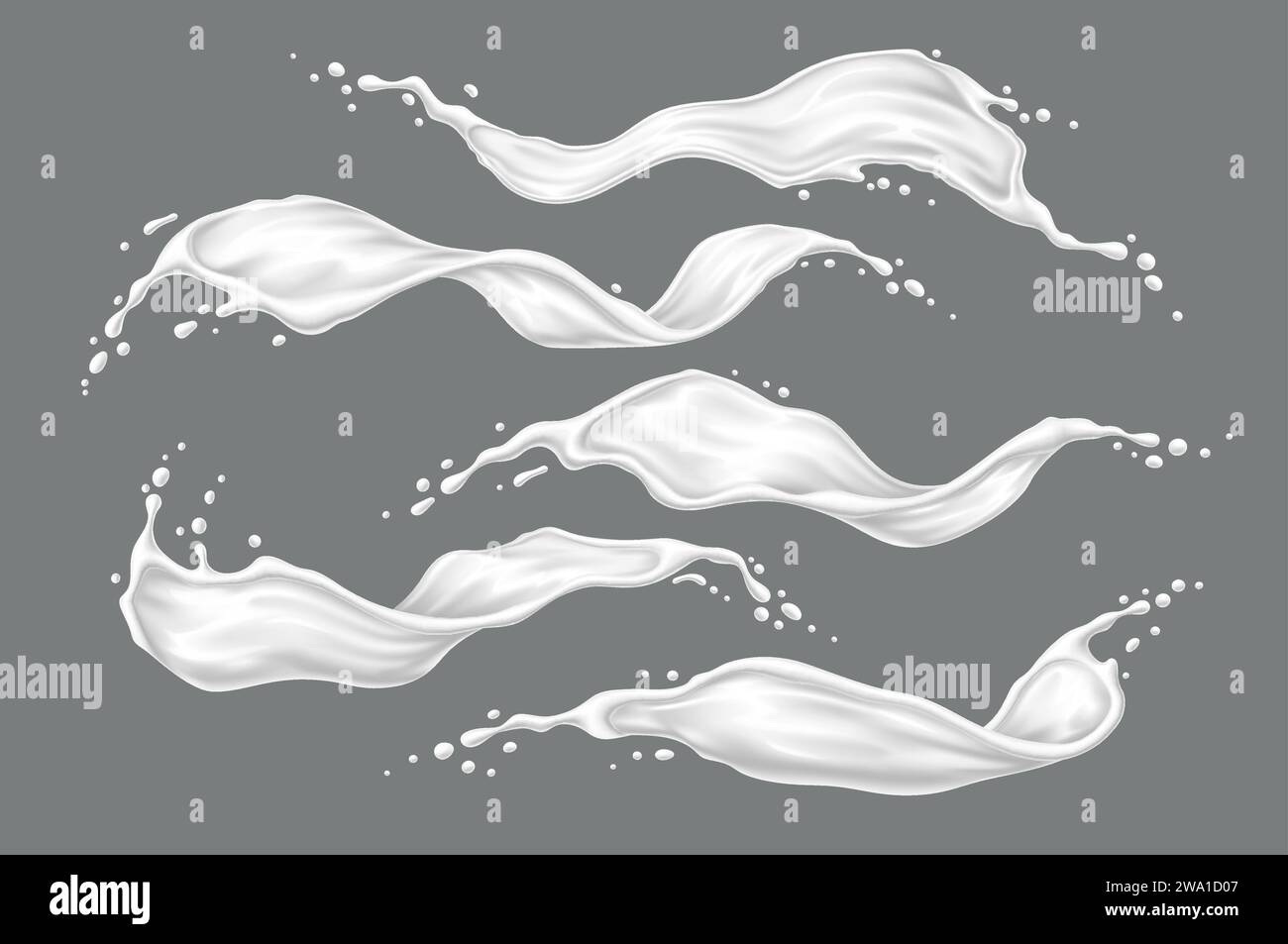 Streams white liquid milk flow hi-res stock photography and images - Alamy