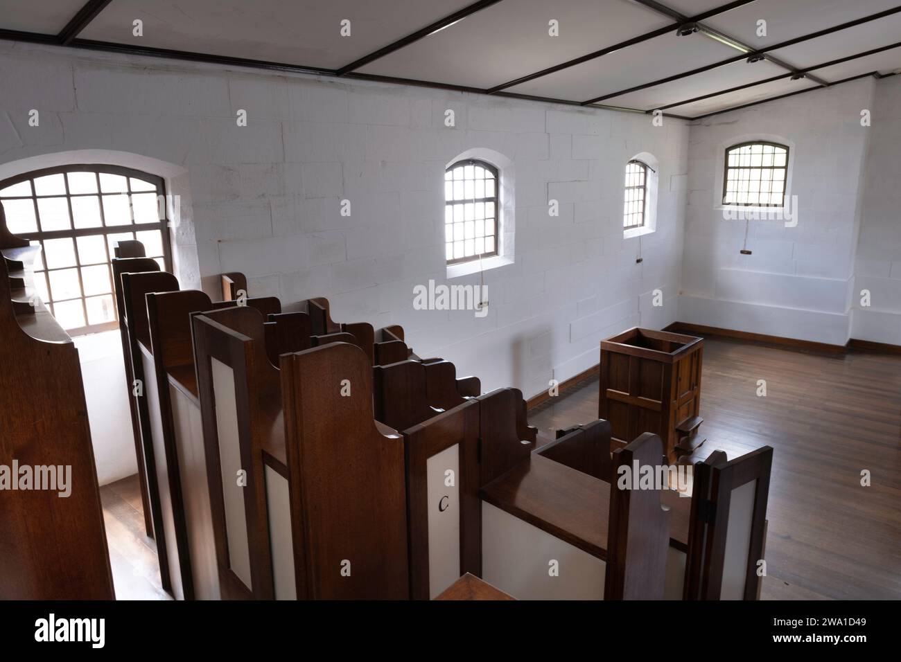 Interior of the Separate Prison Chapel with at the Port Arthur Historic ...