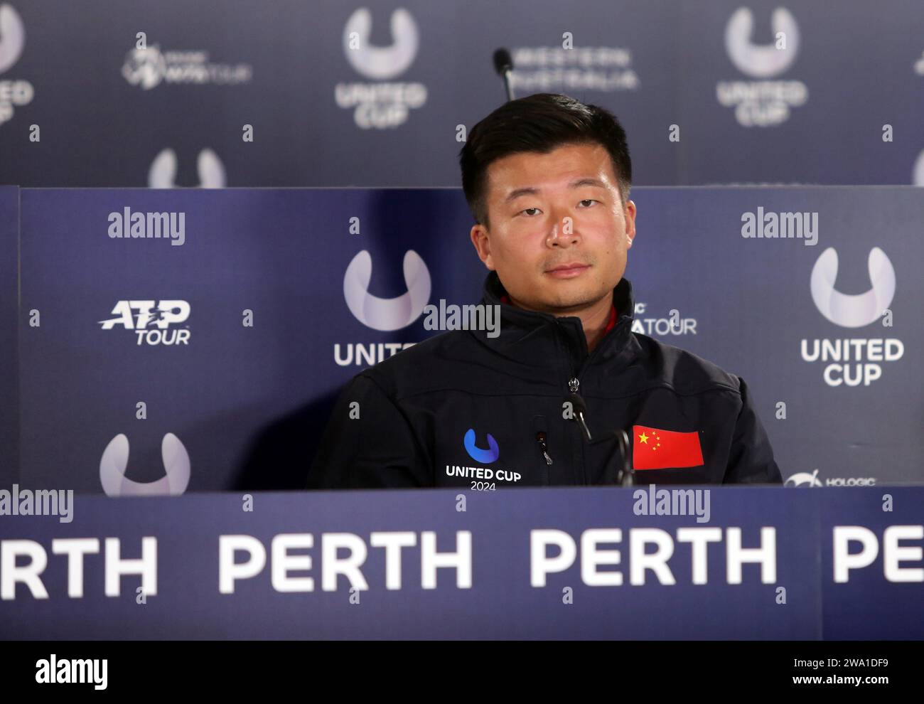 Perth, Australia. 1st Jan, 2024. Wu Di of China attends the press ...
